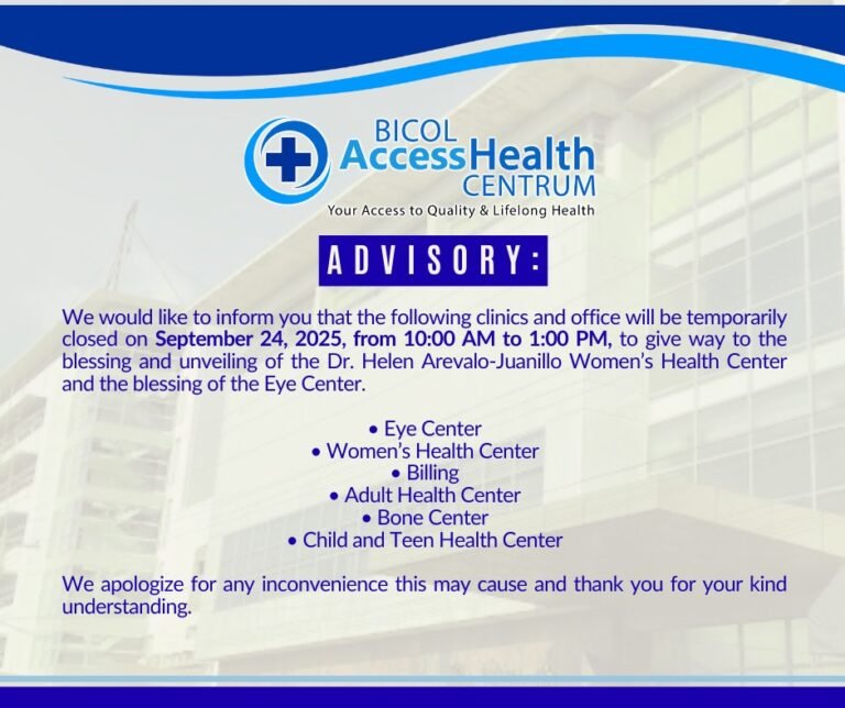 Bicol AccessHealth Centrum Hospital – Naga City, Bicol, Camarines Sur ...